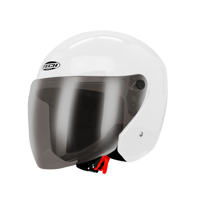 CASCO TECH T10 SOLID BLANCO VISOR HUMO – American Motos