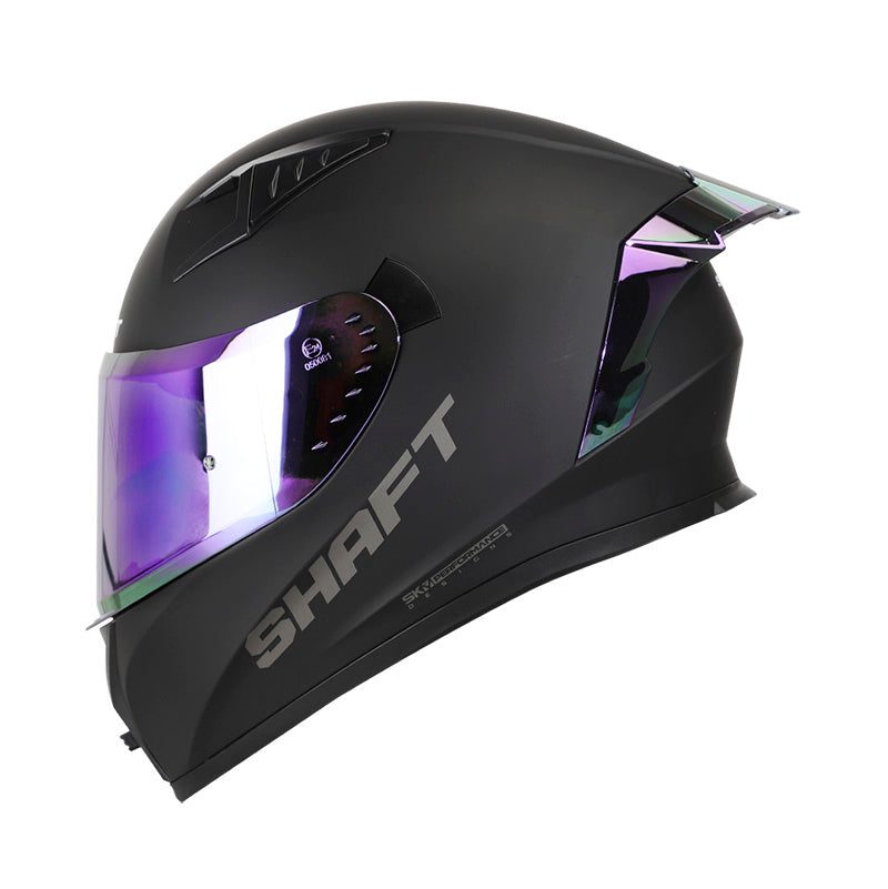 CASCO SHAFT SH-526SP SOLID MATE NEGRO MORADO VISOR IRIDIUM – American Motos