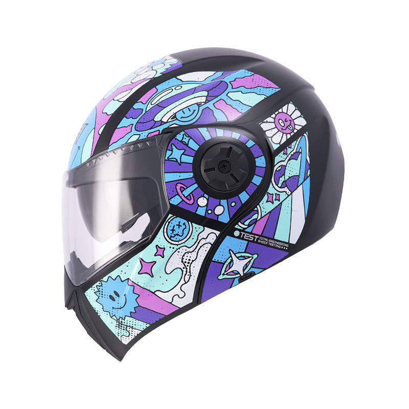 CASCO ICH ICH-3110S GROOVE MATE NEGRO TURQUESA – American Motos Colombia