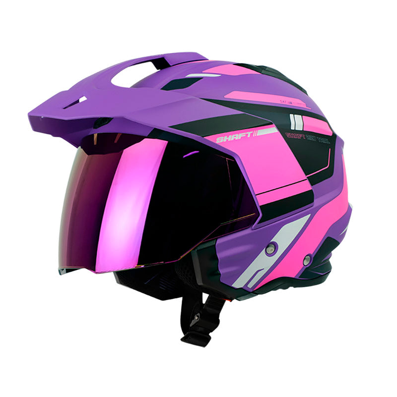 CASCO SHAFT SH-227 TRIAL VIC.DUAL MATE MORADO FUCSIA NEON – American Motos