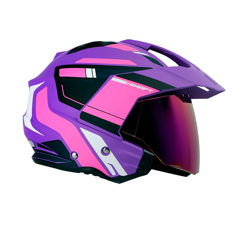 CASCO SHAFT SH-227 TRIAL VIC.DUAL MATE MORADO FUCSIA NEON – American Motos