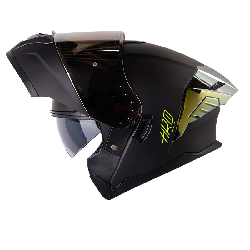 CASCO HRO HRO-3480DV EVO SOLID MATE NEGRO AMARILLO NEON – American ...