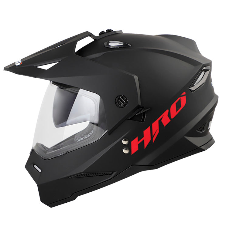 CASCO HRO HRO-MX330DV SOLID MATE NEGRO ROJO VISOR IRIDIUM – American ...