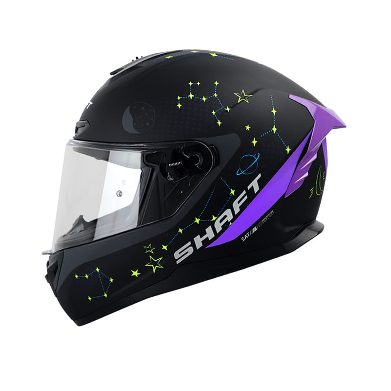 CASCO SHAFT SH-542GT STARS MATE NEGRO MORADO NEON – American Motos