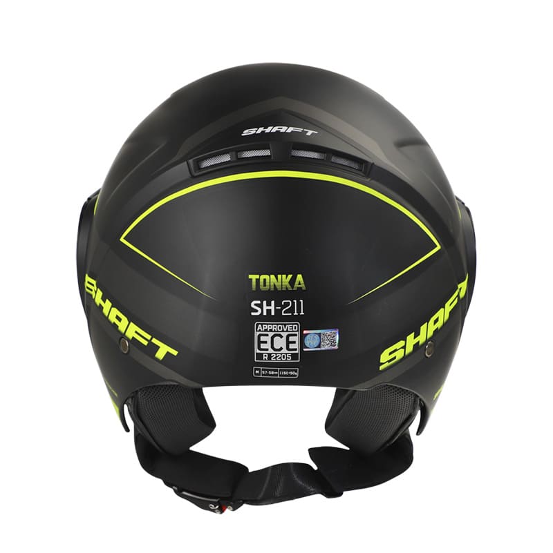 CASCO SHAFT SH-211 TONKA MATE NEGRO AMARILLO NEON – American Motos