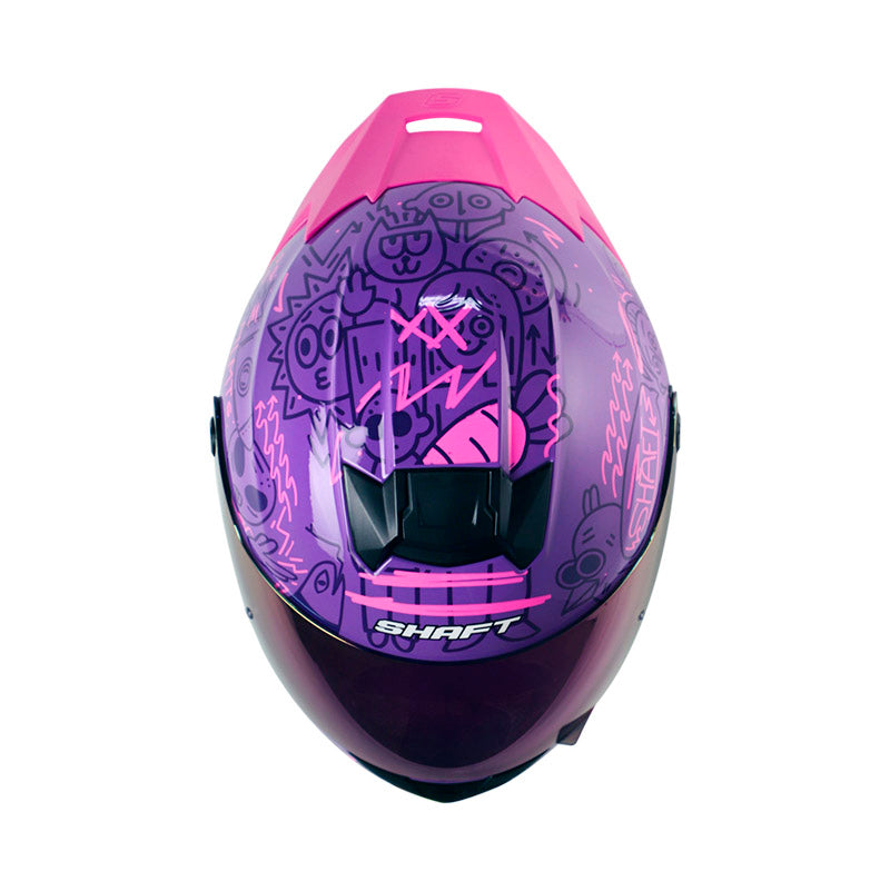 CASCO SHAFT SH-502SP PEEPS MORADO FUCSIA VISOR IRIDIUM – American Motos