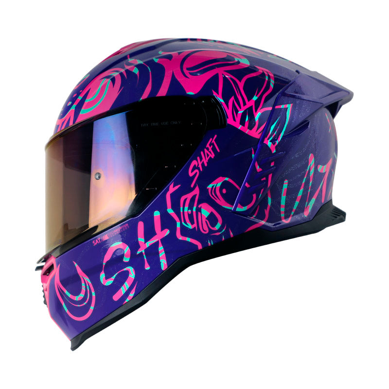 CASCO SHAFT SH-598GTR ADRENOCHROME MORADO FUCSIA VISOR MORADO ...