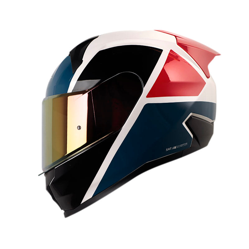 CASCO SHAFT SH-560 EVO BLOCK BLANCO ROJO VISOR IRIDIUM – American Motos