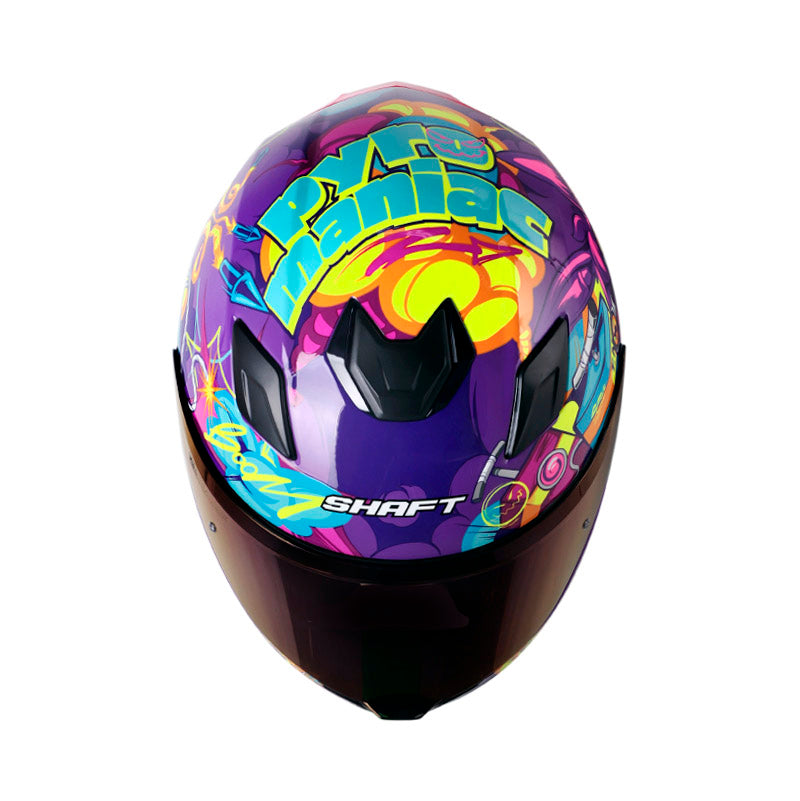 CASCO SHAFT SH-559 PYRO MORADO AZUL VISOR IRIDIUM MORADO – American Motos