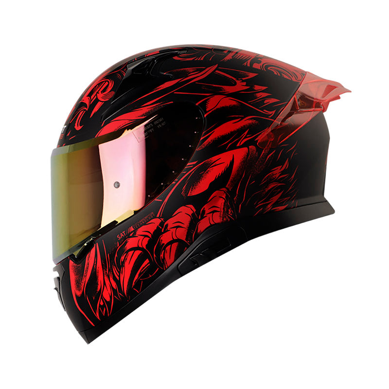 CASCO SHAFT SH-612DV PRO APEX PREDATOR MATE ROJO NEGRO – American Motos ...