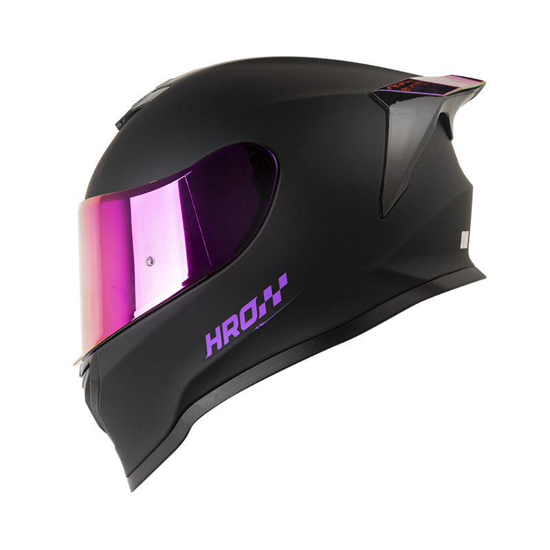 CASCO HRO HRO-506SP SOLID MATE NEGO MORADO VISOR IRIDIUM – American ...