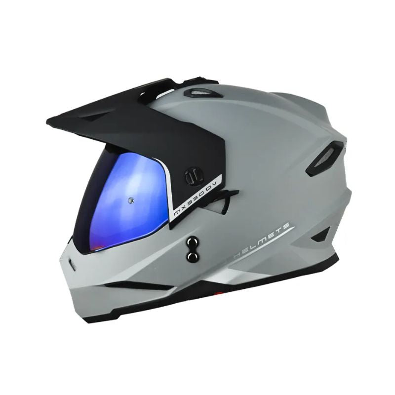 CASCO HRO HRO-MX330DV SOLID MATE GRIS PLATA VISOR IRIDIUM – American ...