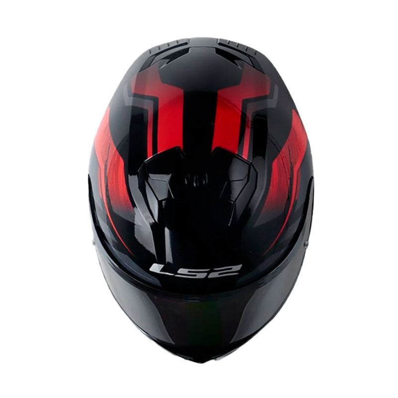 CASCO LS2 FF808 STREAM II FURY NEGRO ROJO VISOR IRIDIUM – American ...