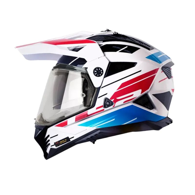 CASCO LS2 MX702 PIONEER II NAMIB BLANCO ROJO – American Motos