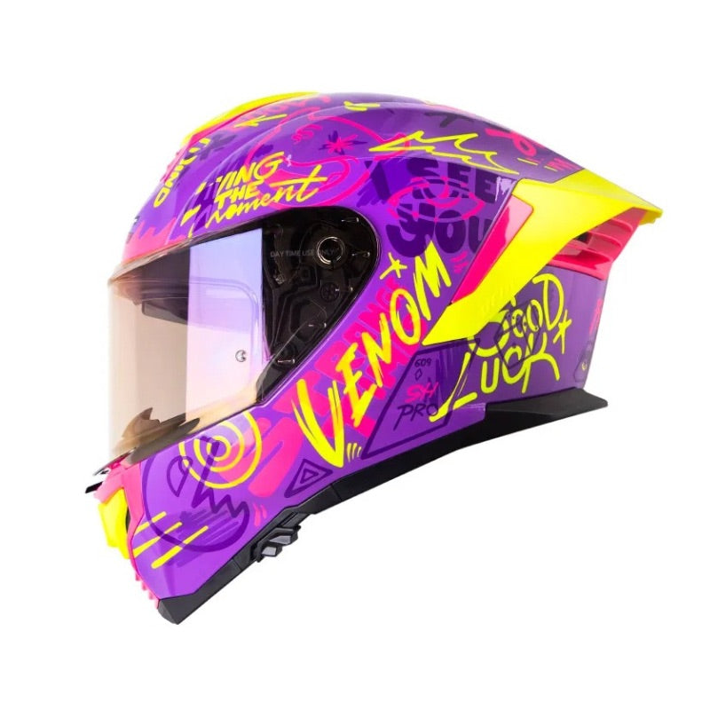 CASCO SHAFT SH-609DV PRO VENOM FREEDOM MORADO FUCSIA – American Motos ...