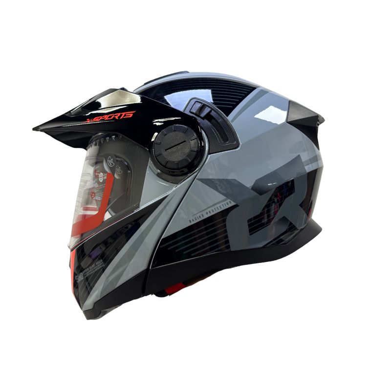 CASCO X-SPORTS 165 MOONK GRIS ROJO – American Motos Colombia