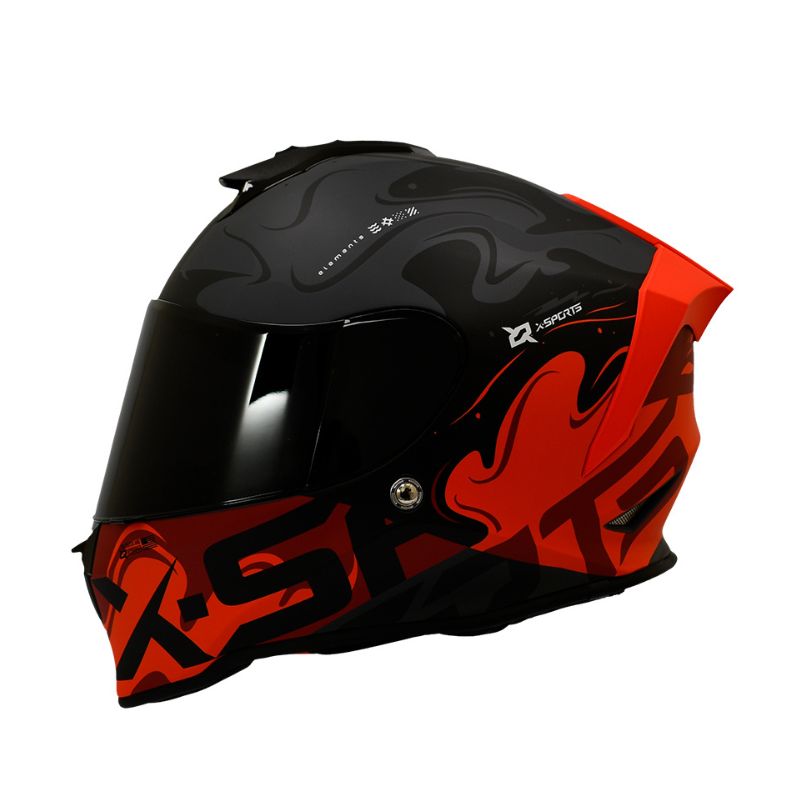 CASCO X-SPORTS V151 ELEMENTS MATE ROJO VISOR HUMO – American Motos