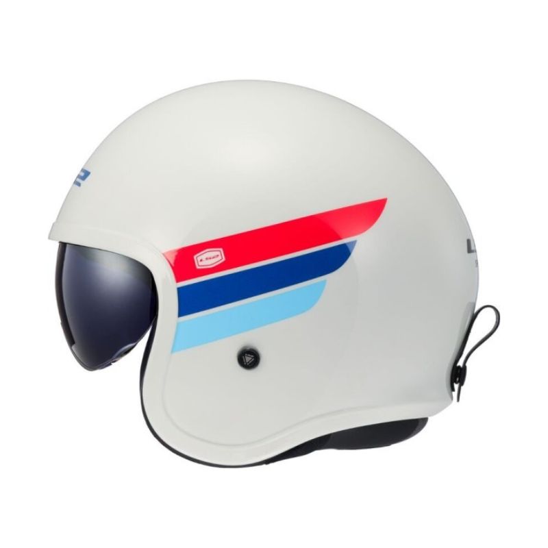 CASCO LS2 OF599 SPITFIRE II RETRO BLANCO AZUL VISOR HUMO – American ...