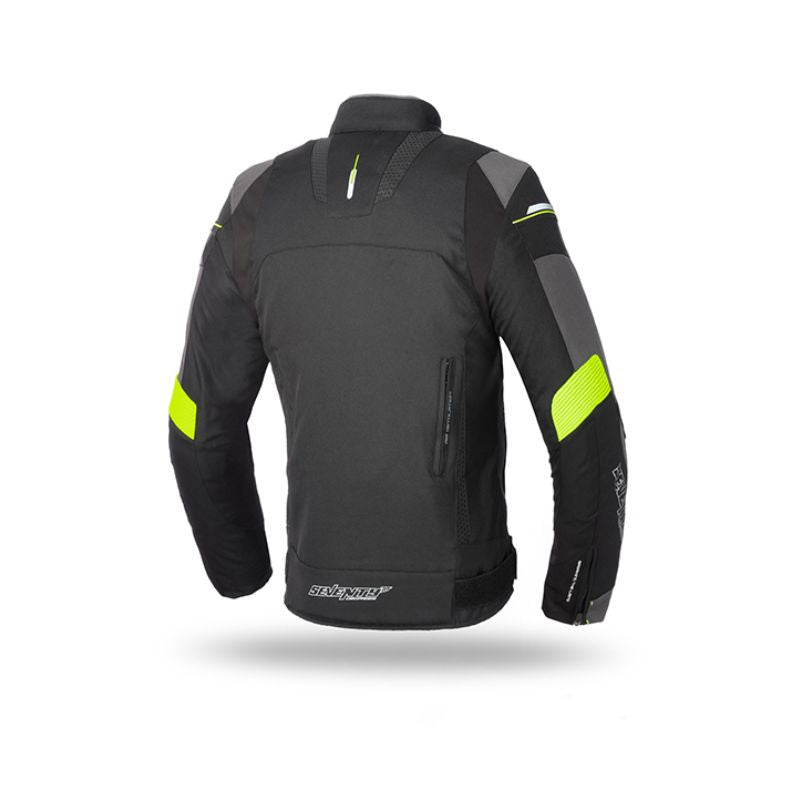 CHAQUETA SEVENTY SD-JR69 NEGRA AMARILLO NEON – American Motos S.A.S