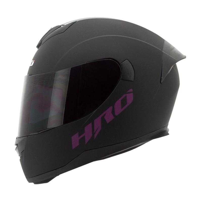 CASCO HRO HRO-511 SOLID MATE NEGRO MORADO VISOR HUMO – American Motos ...