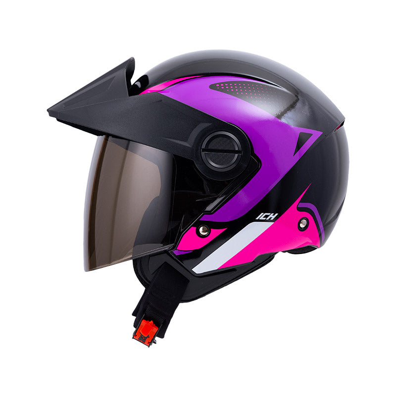 CASCO ICH ICH-102 YARUROK NEGRO MORADO VISOR HUMO – American Motos Colombia